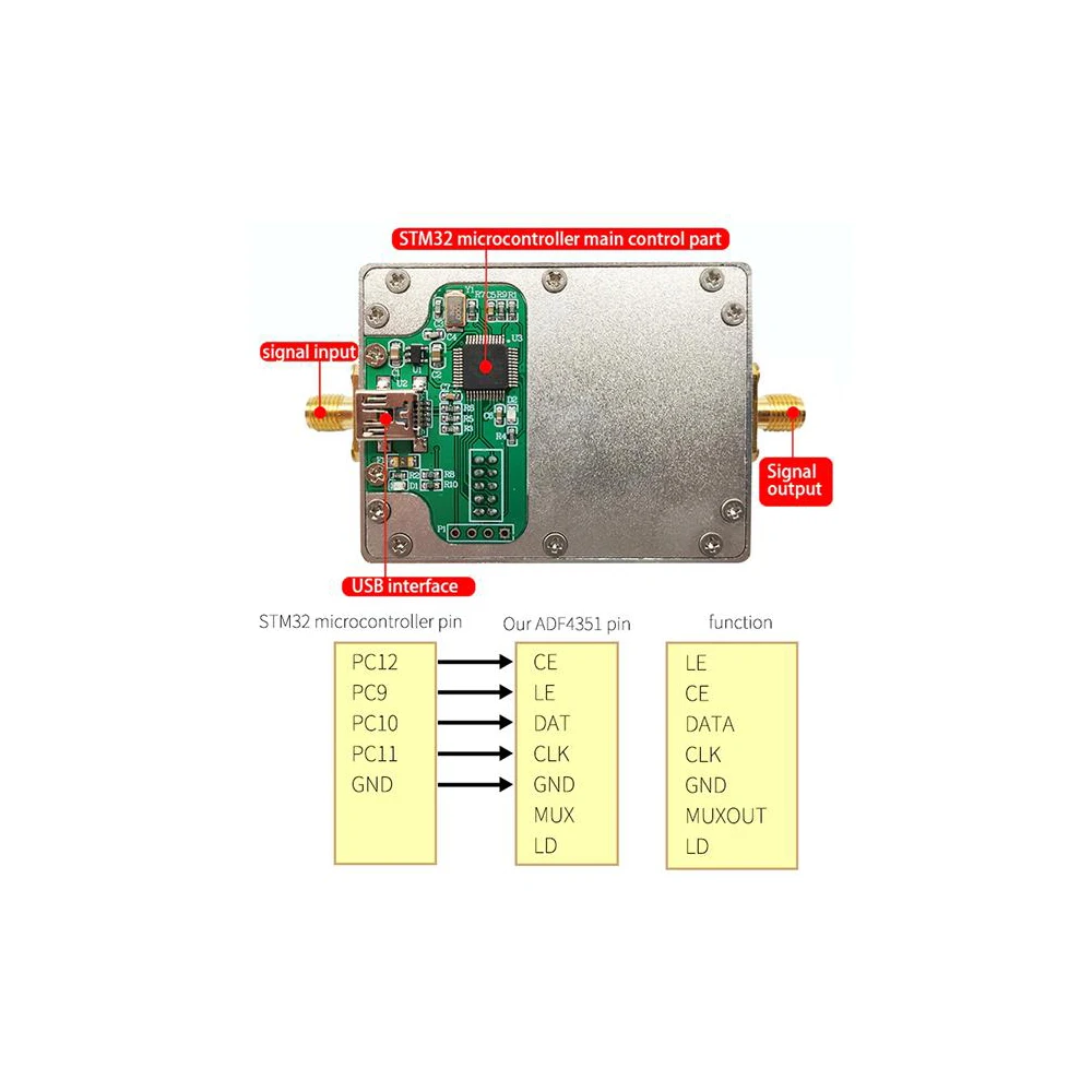 Taidacent VCO Phase-Locked Loop Signal Source PLL RF Lock Board