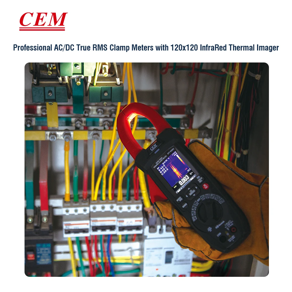 CEM True-RMS Clamp Meter Measures AC/DC Current 1000A AC/DC Voltage ...