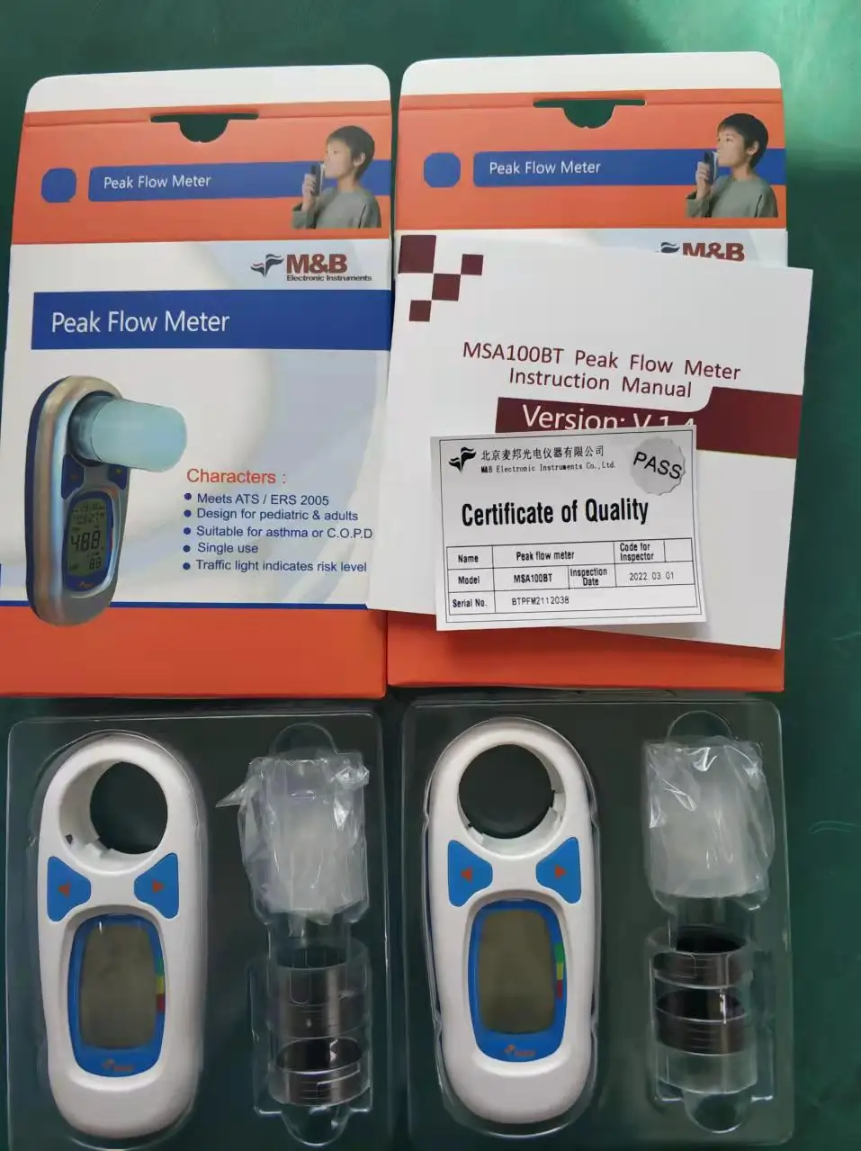 2022 Peak Flow Meter / Medical Portable Spirometer Msa100 - Buy ...