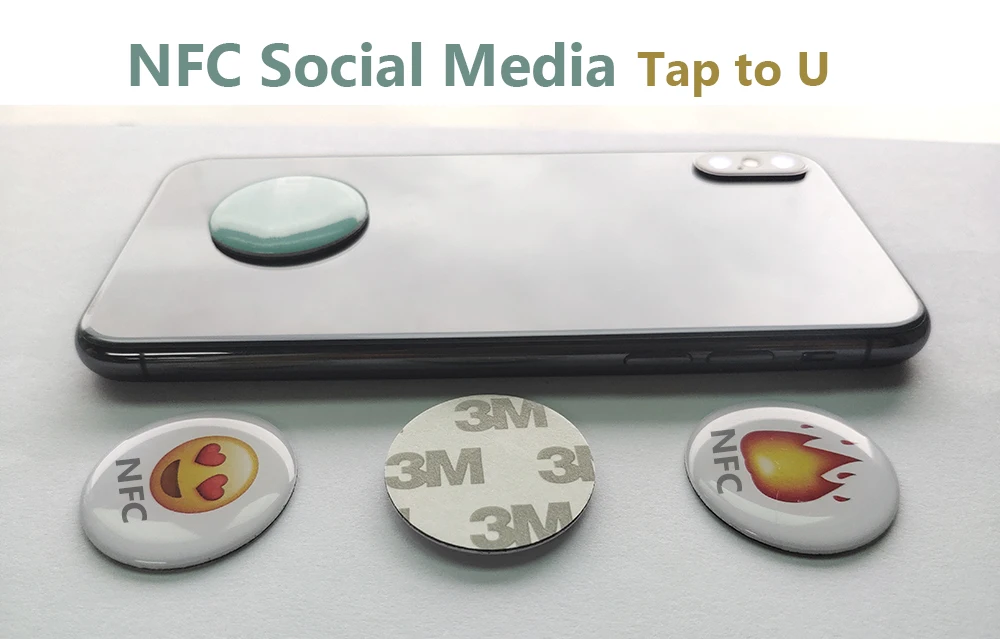 Cmrfid Digital Card Nfc Sticker 216 Round Social Media Nfc Tag ...