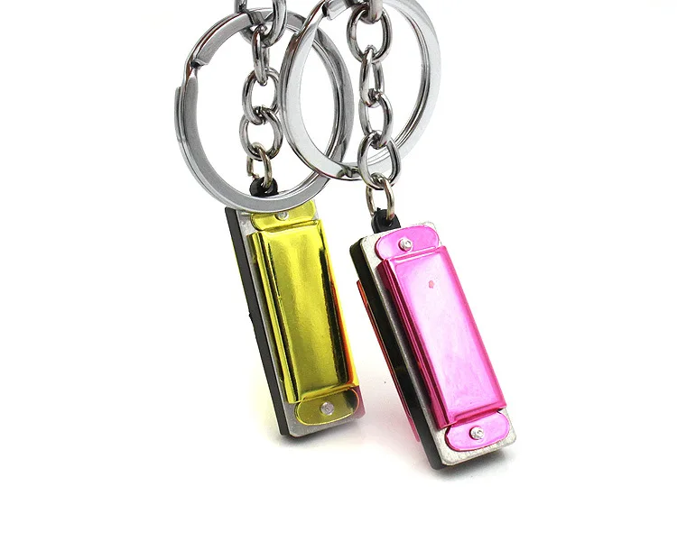 Mini Harmonica Keychain Mouth Organ Keyring Pendent Charm Harmonica ...
