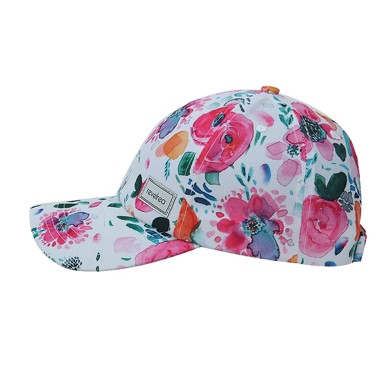 Sublimation Floral Baseball Cap Print For Women 6 Panel Cap Wholesale ...