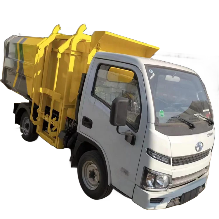 Saic Mini Side Loader Garbage Truck With Self Dumping Function 3cbm ...