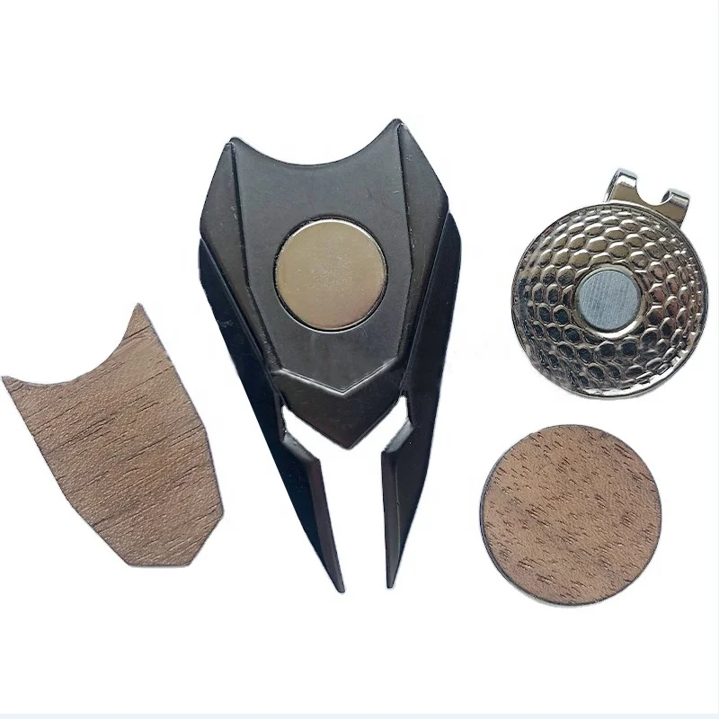 Custom Wooden Or Metal Latest Shield Shape Golf Divot Repair Tool Wood ...