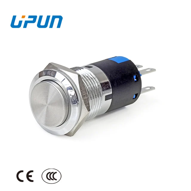 La130-16j -22th Waterproof Metal Push Button 16mm High Flush Button ...