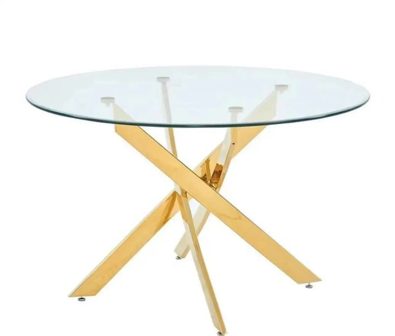 Modern Luxury Gold Electroplating Dining Table Stainless Steel and ...