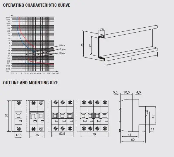 Mcb Overcurrent Protection L7 32a 10ka Miniature 20a Circuit Breaker ...