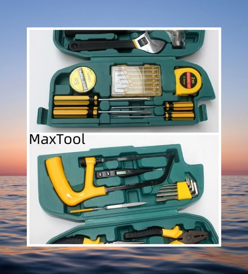 3-Piece Folding Car Toolbox with 27pcs Repair Hardware Tools Set Carbon ...