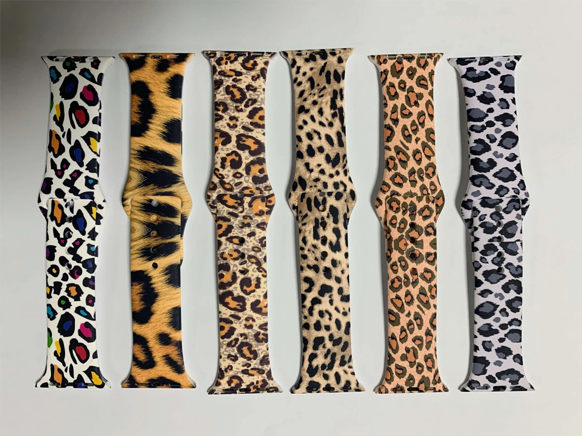 Oem Pattern Leopard Print Watch Band Soft Sports Band For Apple Watch ...