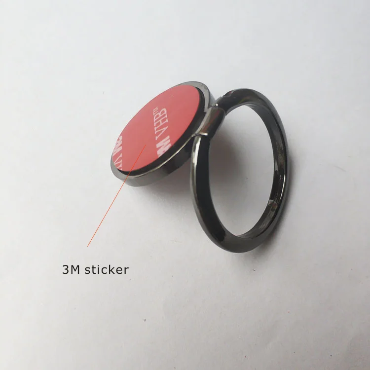 Custom Clear Epoxy Sticker Metal Phone Ring Stand Universal 360 Degree ...