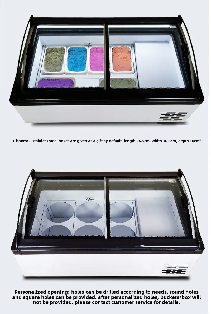 Commercial Counter Top Style Ice Cream Display Cabinet Hard Ice Cream ...