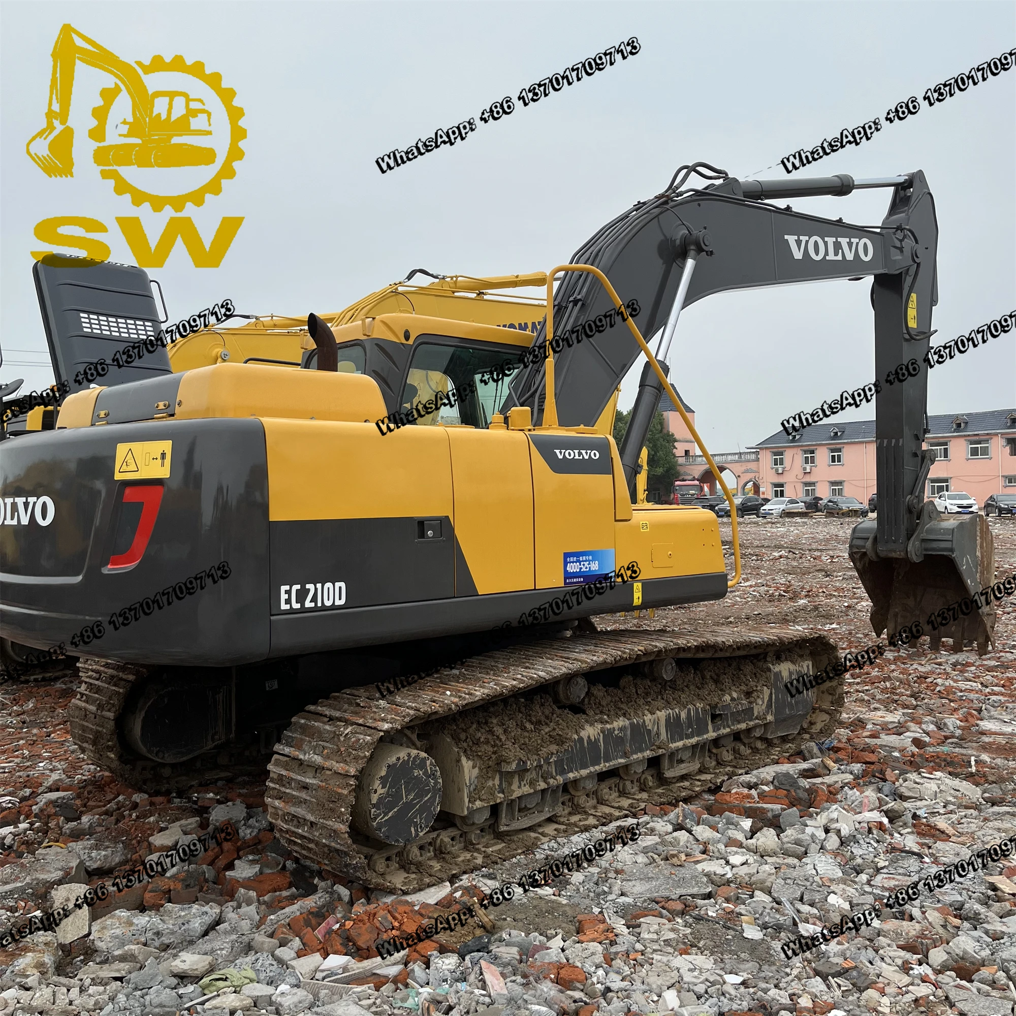 Used Volvo Ec210 Excavator,21ton Medium Hydraulic Crawler Backhoe ...