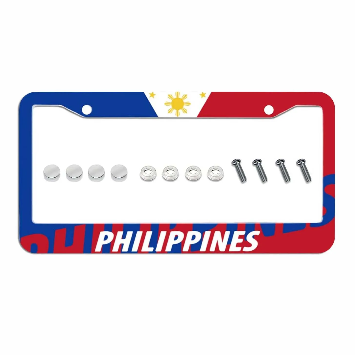 Custom Philippine Flag License Plate Frames - Eco-friendly