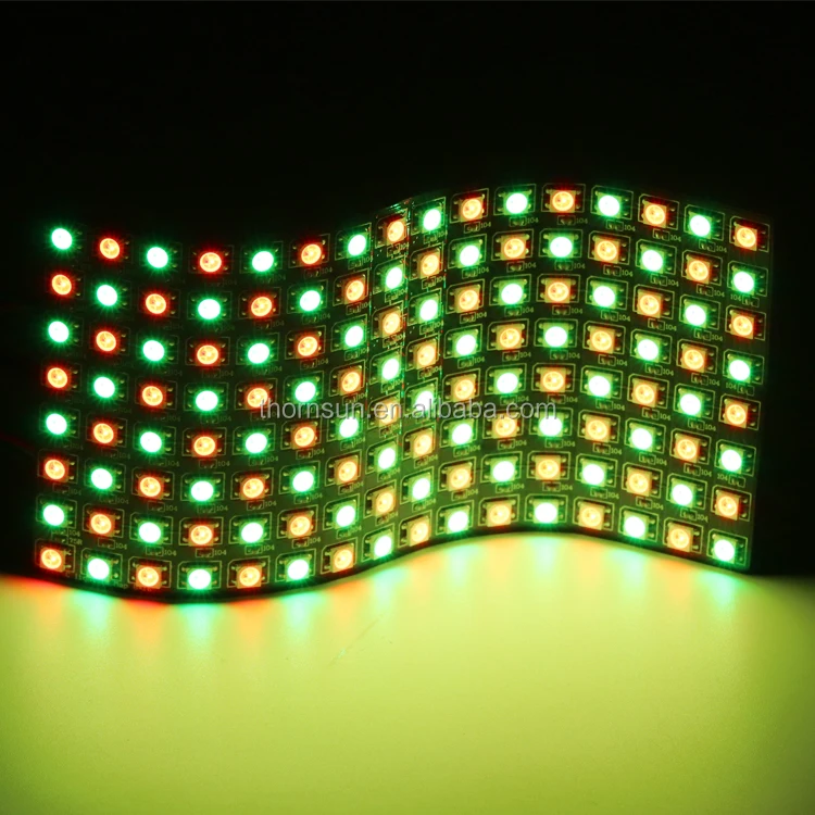 Dc5v Ws2812b Led Matrix 8x16 Rgb Led Screen Display - Buy Ws2812b,Led ...