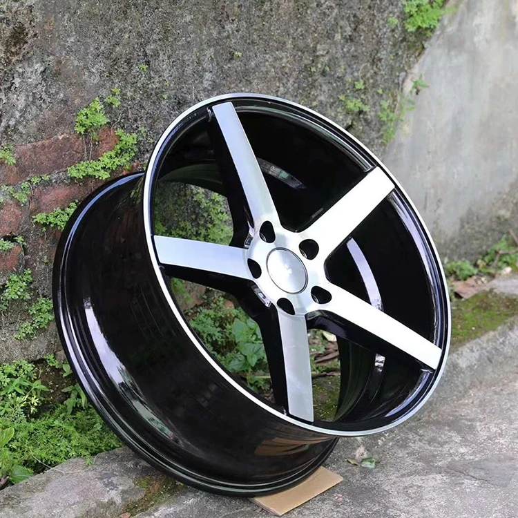 Classical 5 Spoke Star Black Machined Face Alloy Wheels 18 - Buy Alloy ...