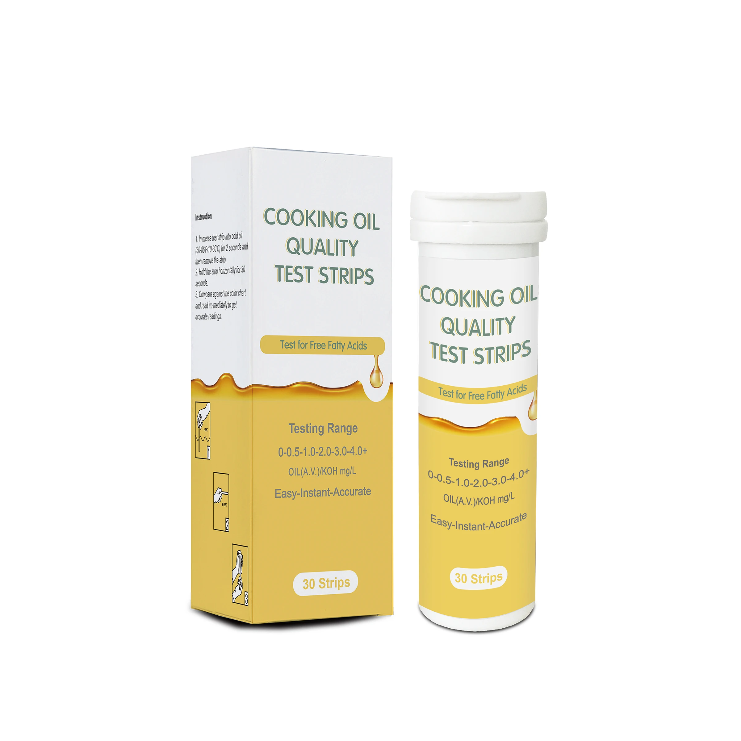 At Home Cooking Oil Quality Test Strips for Free Fatty Acids