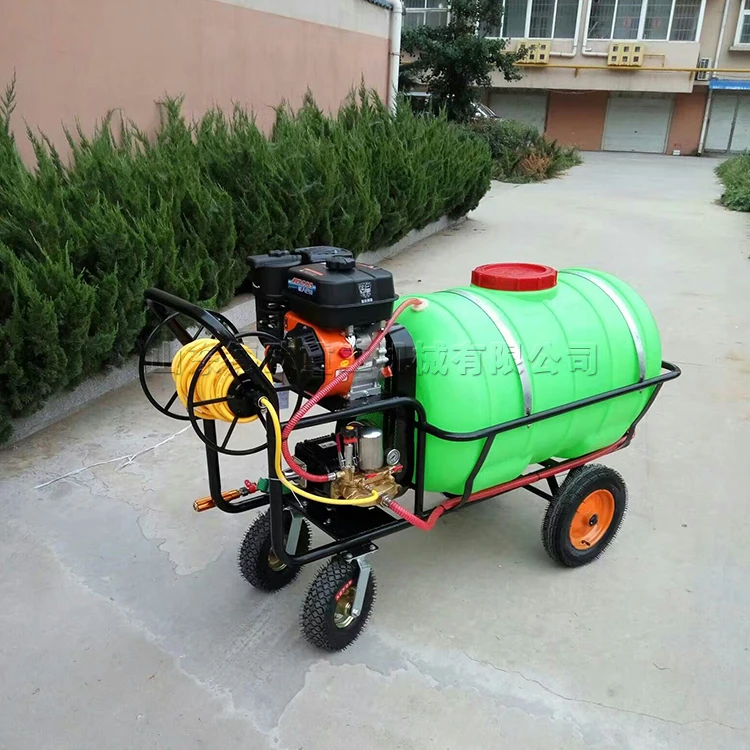 DE OU Strong Trolley Petrol Engine Power Sprayer - 300L Capacity