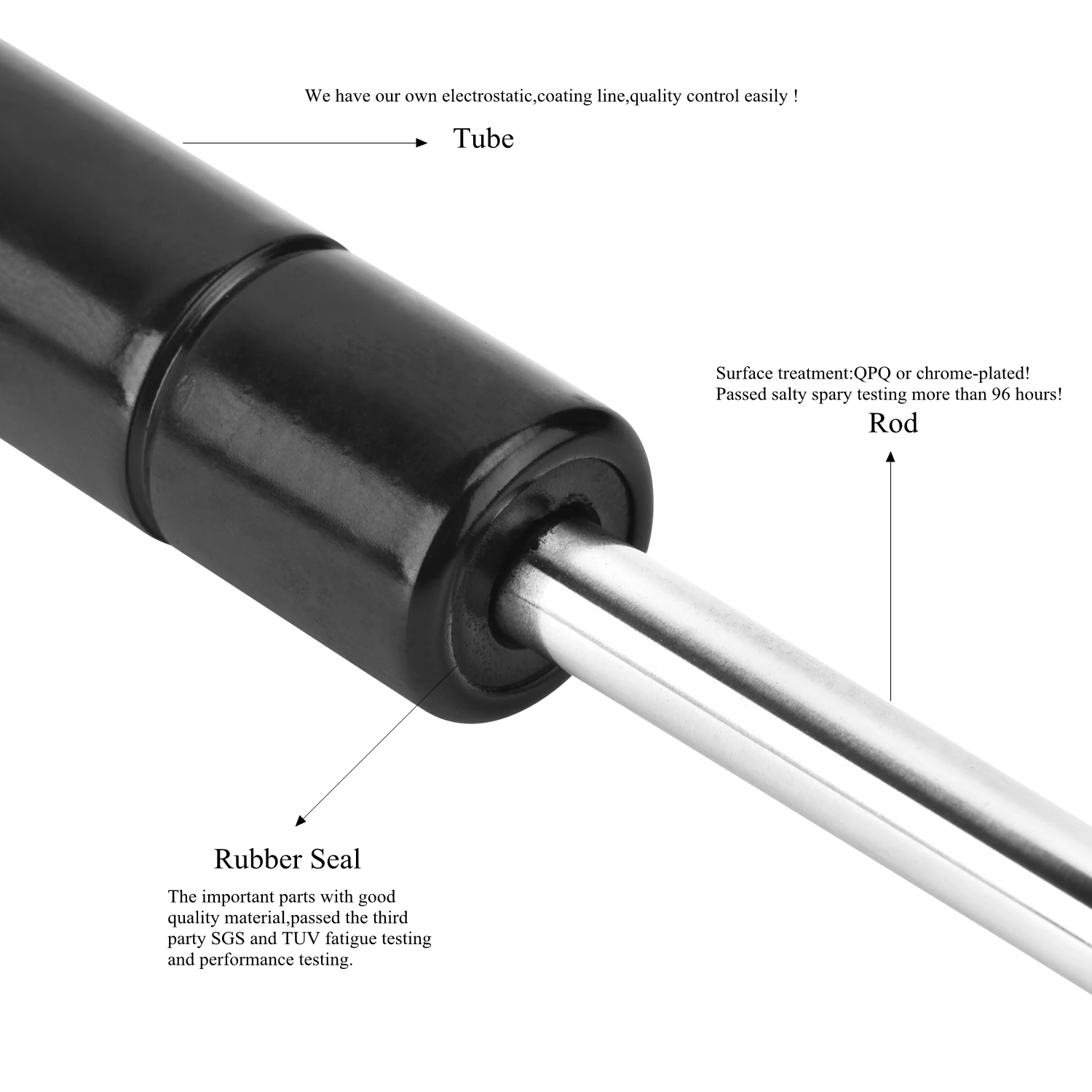 Gas Compression Spring Door Gas Spring With Hydraulic Pressure for Gas ...