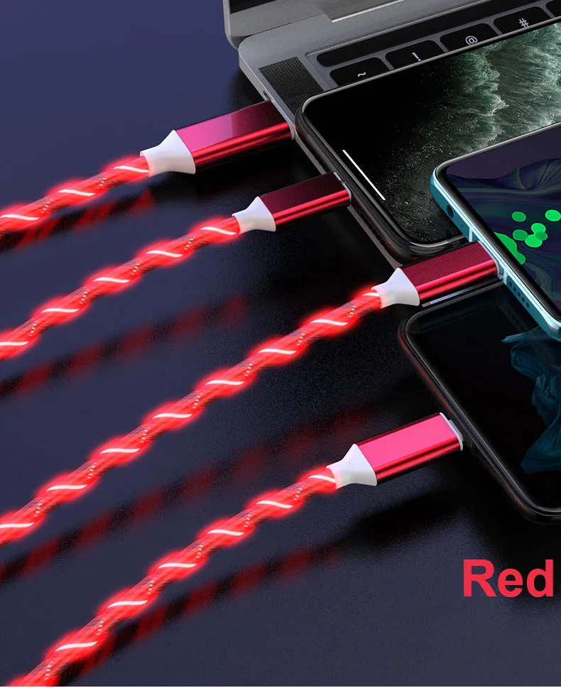 Streamer Data Line USB Charger Cable - 3 in 1 Fast Charging