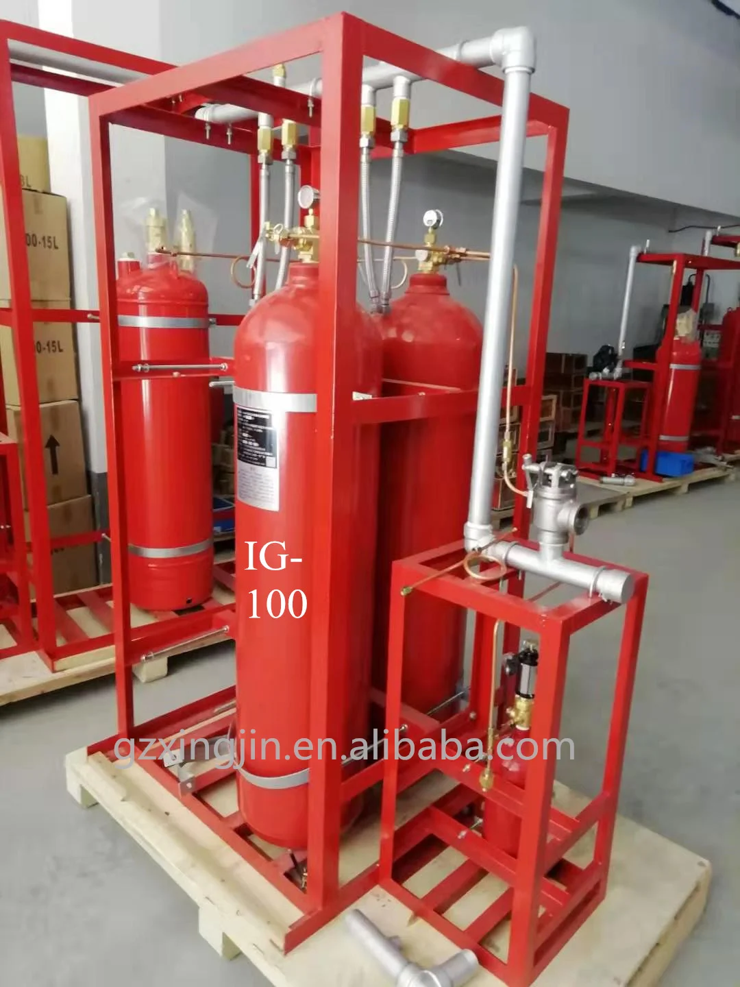 IG100 Fire Extinguishing System 80L/90L Firefighting Equipment with Clean Agent Guangzhou ...