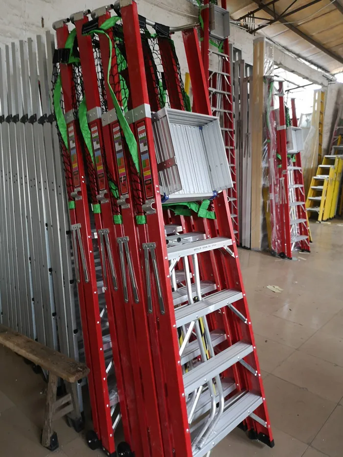 Customized Fiberglass Insulated Folding Ladder | FRP Safety Ladder for ...