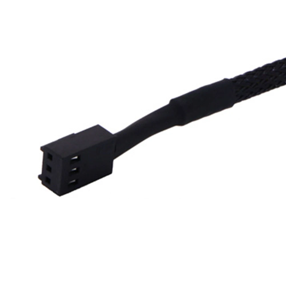 Professional 3 Pin Fan Extension Cable Male To Female Extending Braided ...