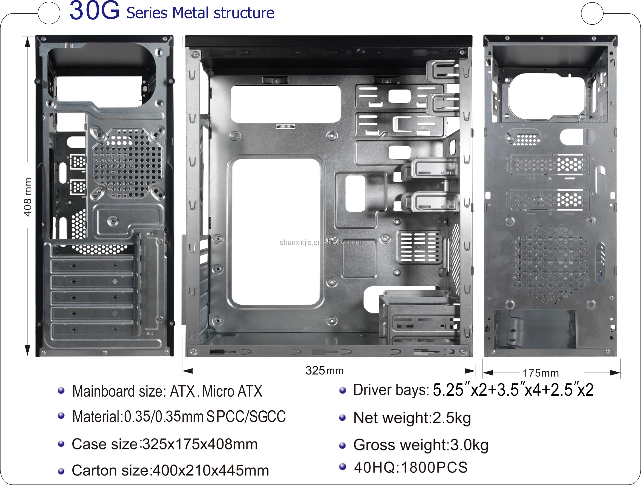 Desktop Computer Full Tower Case Good Quality Cpu Cabinet Computer Case ...