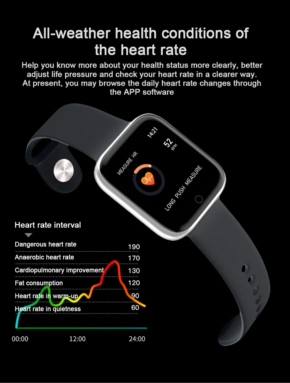 Dynamic Heart Rate Da Fit App Full Touch Screen Smartwatch With Real ...