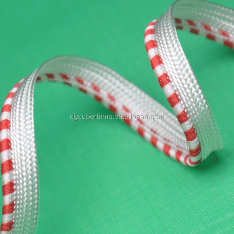 High Quality Red And White 8mm High Tenacity Piping Tape Polyester ...