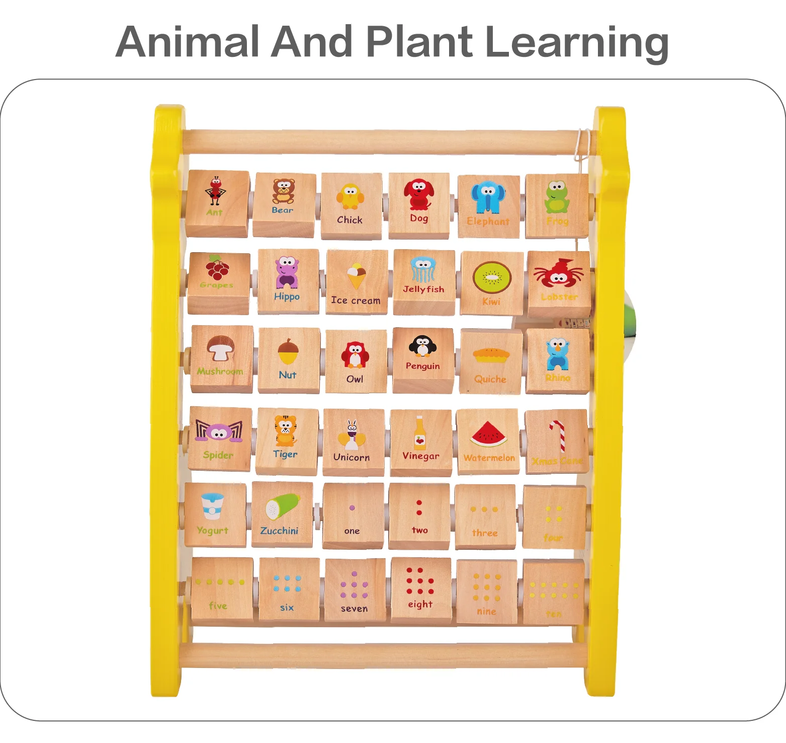 Wooden Giraffe Alphabet Abacus Learning Toy Baby Intelligent Abacus ...