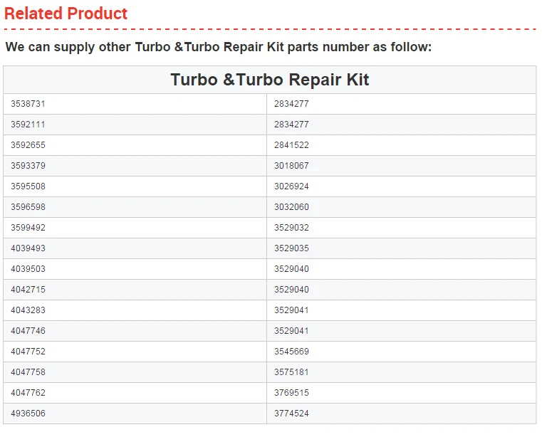 康明斯用4BT 6BT 6CT K19 K38 K50 QSM11 NT855涡轮增压器垫圈3966347| Alibaba.com
