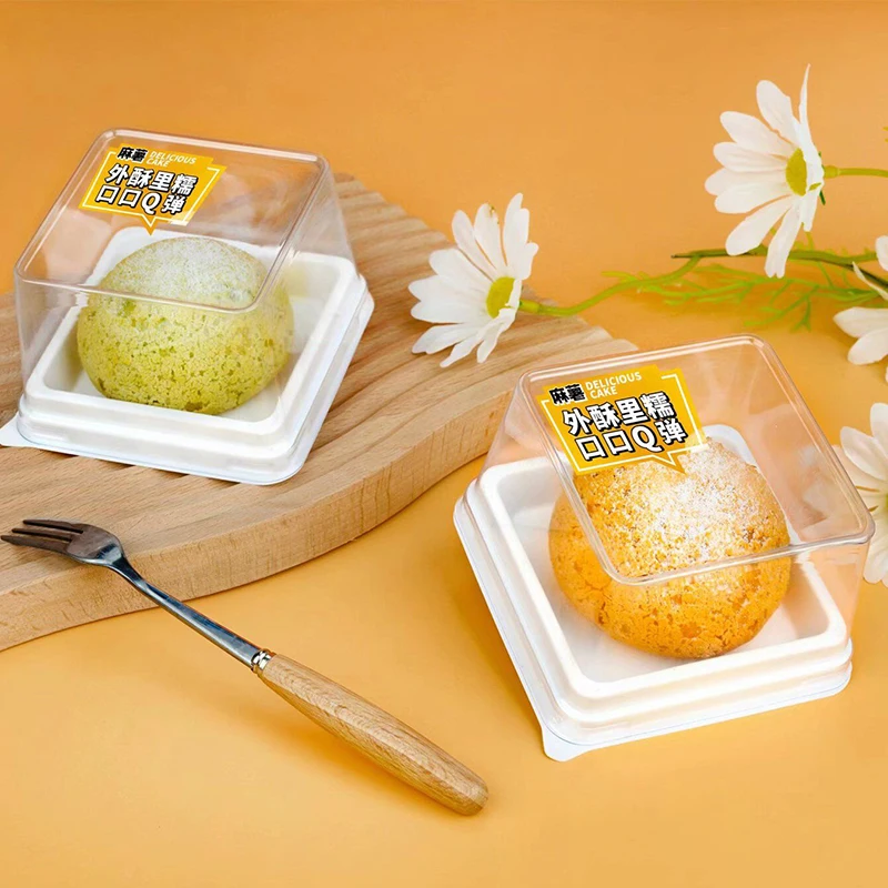 White Clear Transparent Plastic Cookies Donuts Pastry Baking Packaging ...