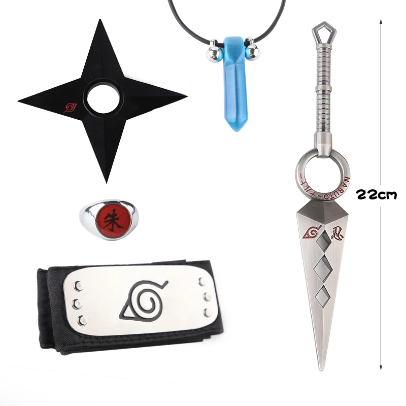 Cheap Promotional 5 Piece Set Of Naruto's Kunai Large Size Zinc Alloy ...