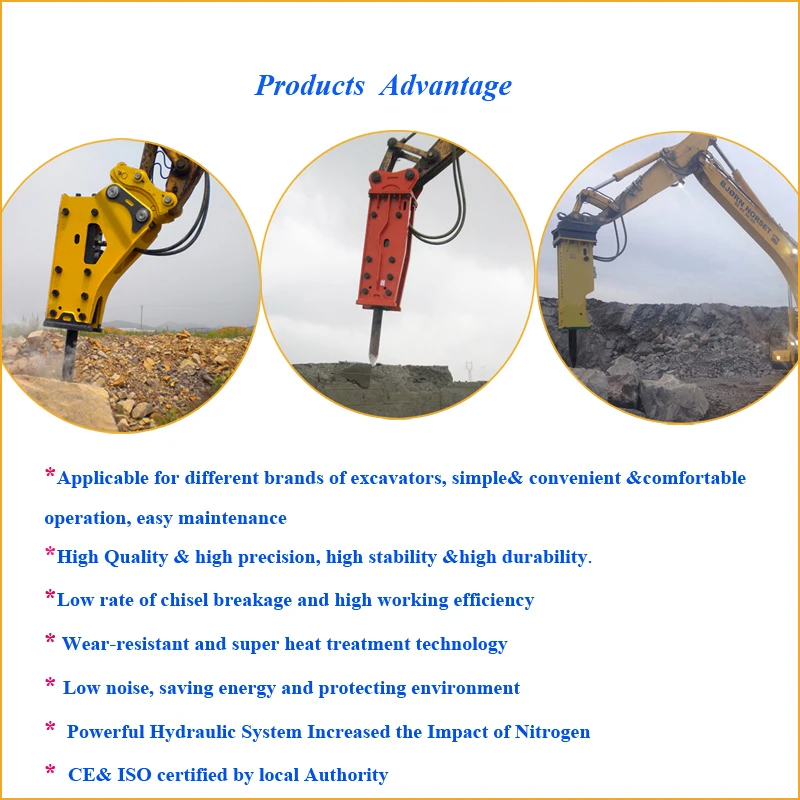 Excavator Hammer Korea Breakers for 20ton Hydraulic Power