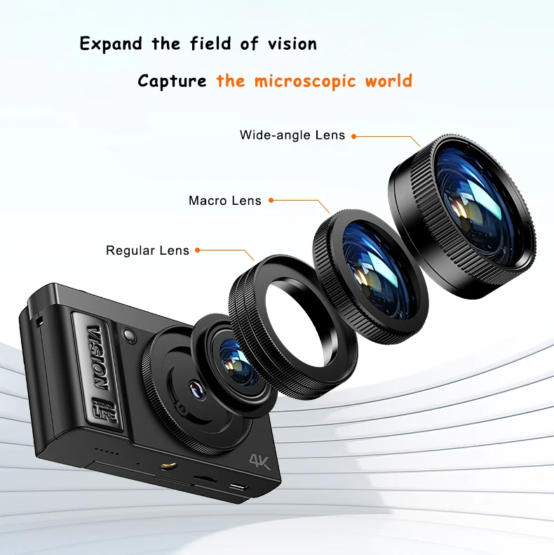 Professional 4K HD Compact Digital Video Camera with 16X Zoom