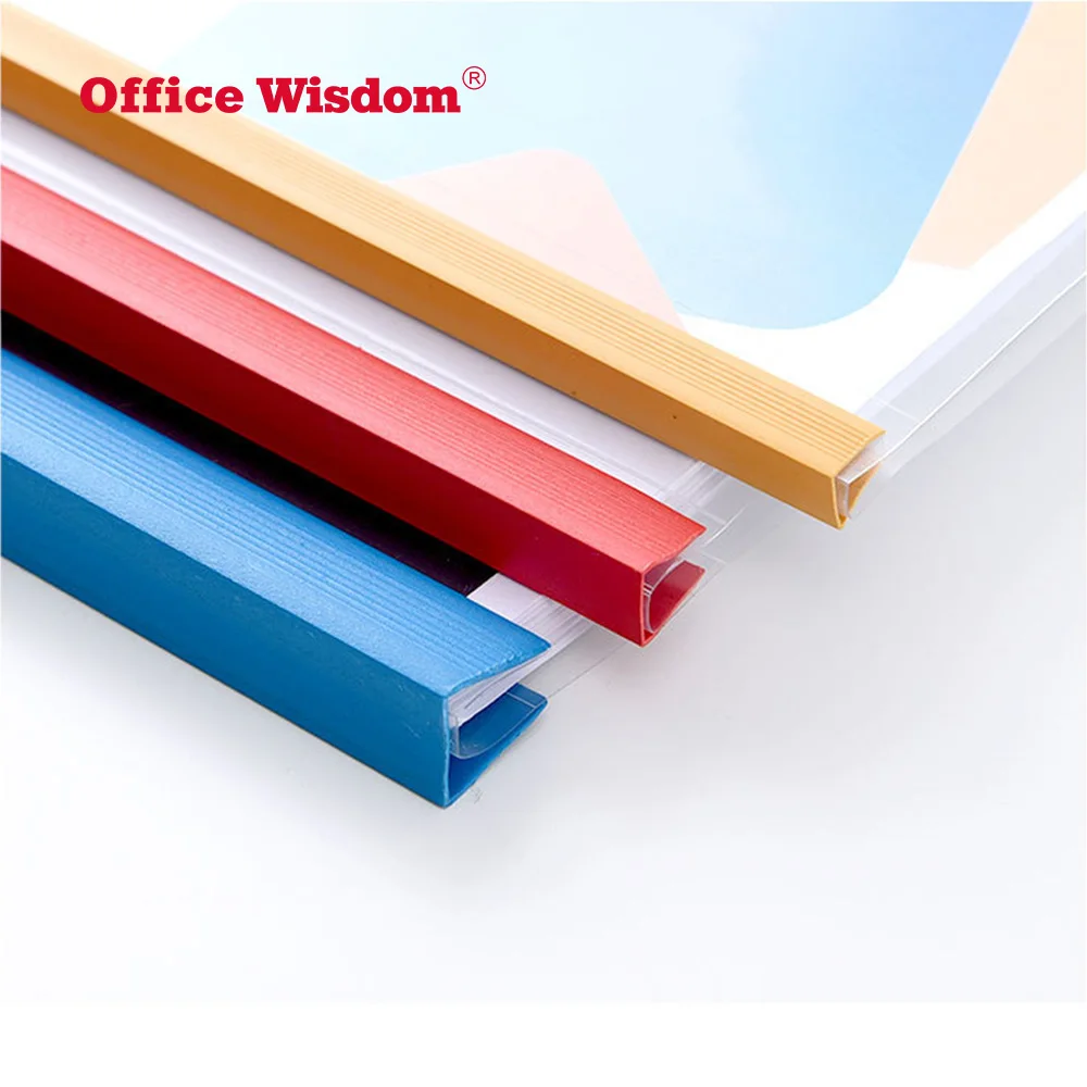 Office Wsdom PVC Slide Bar Folder - Customizable Report Cover