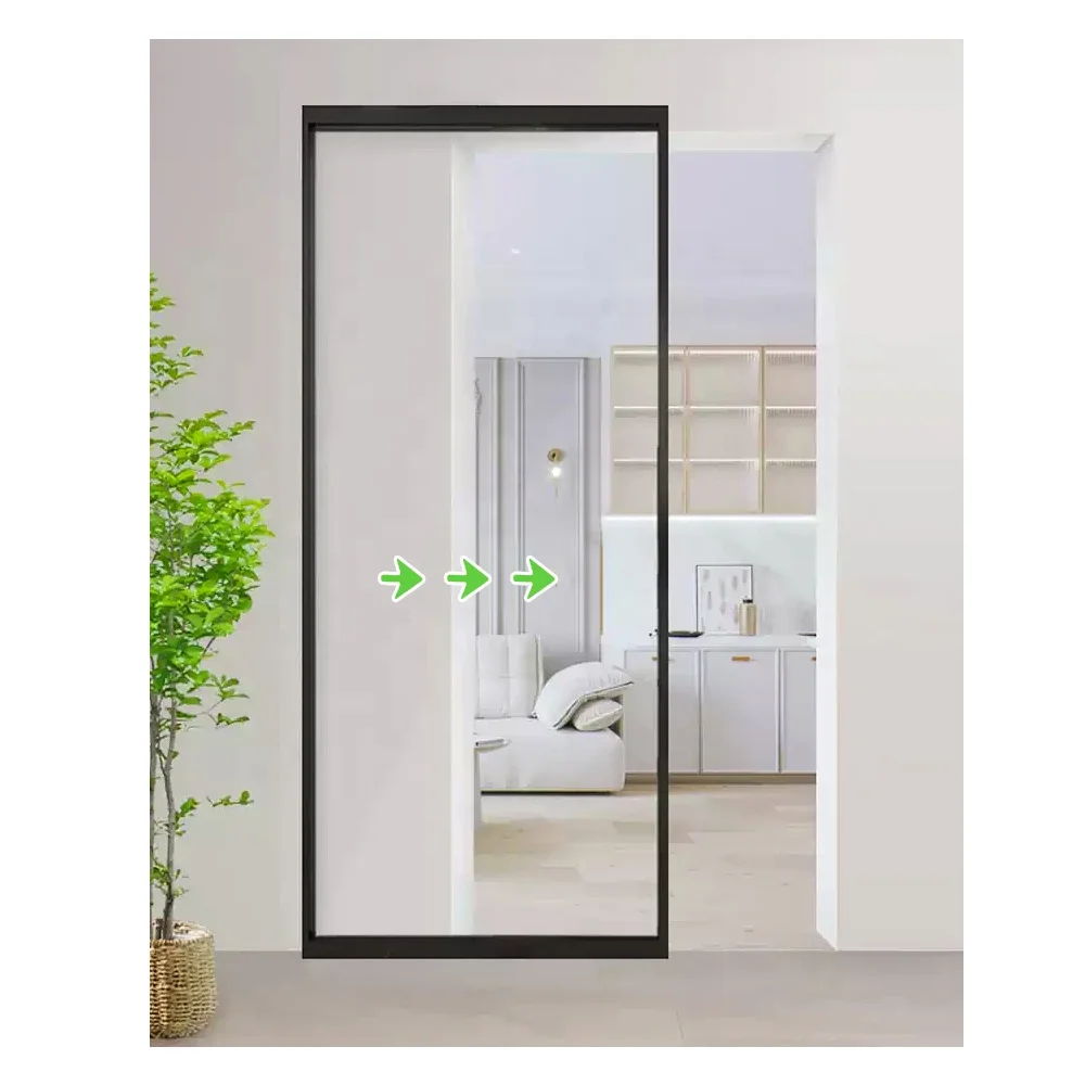 QW-601 Trackless Invisible Glass Sliding Door System - Customizable ODM