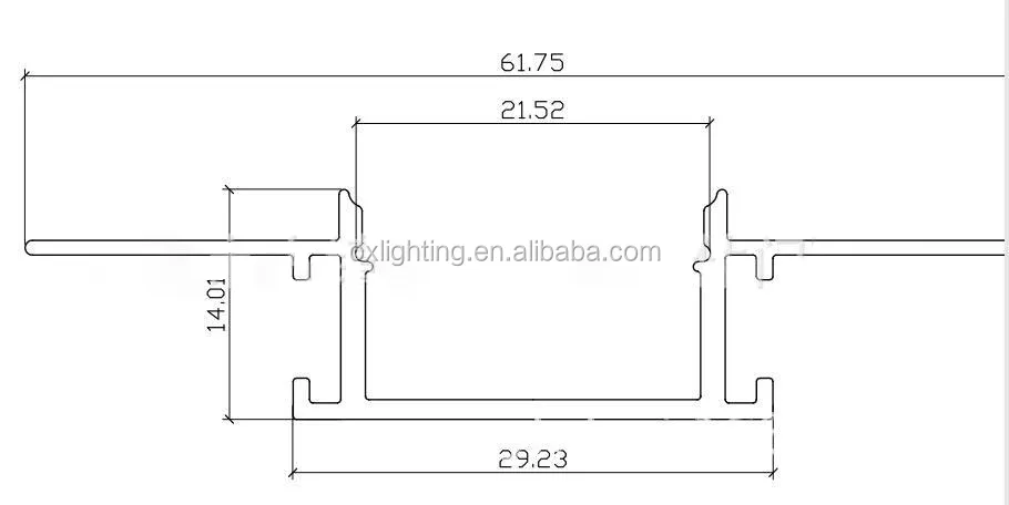 Drywall Led Profile Led Strip Extrusion Channel Aluminum Recessed ...