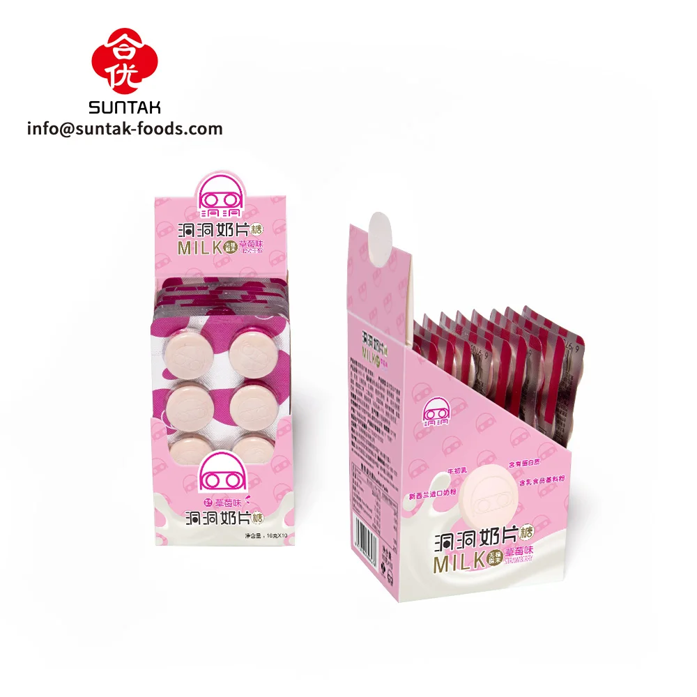 16g Milk Tablet Candy For Children Strawberry Flavor - Buy Milk Tablet ...