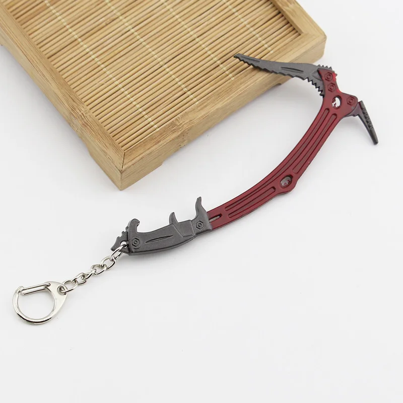 Tomb Raider Weapon Lara Croft Climbing Axe Metal Red Pendant