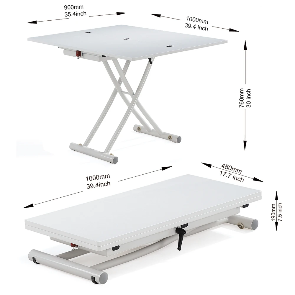 Space-saving Adjustable Dining Table - Modern & Foldable