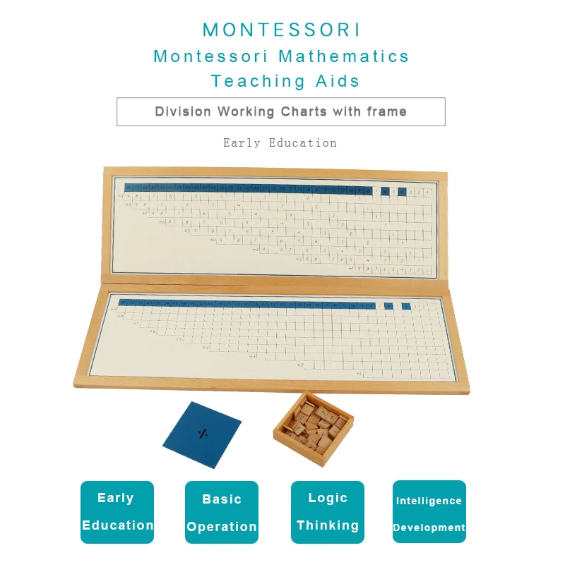 Ma060 Division Working Charts With Frame Game For Kids Montessori ...