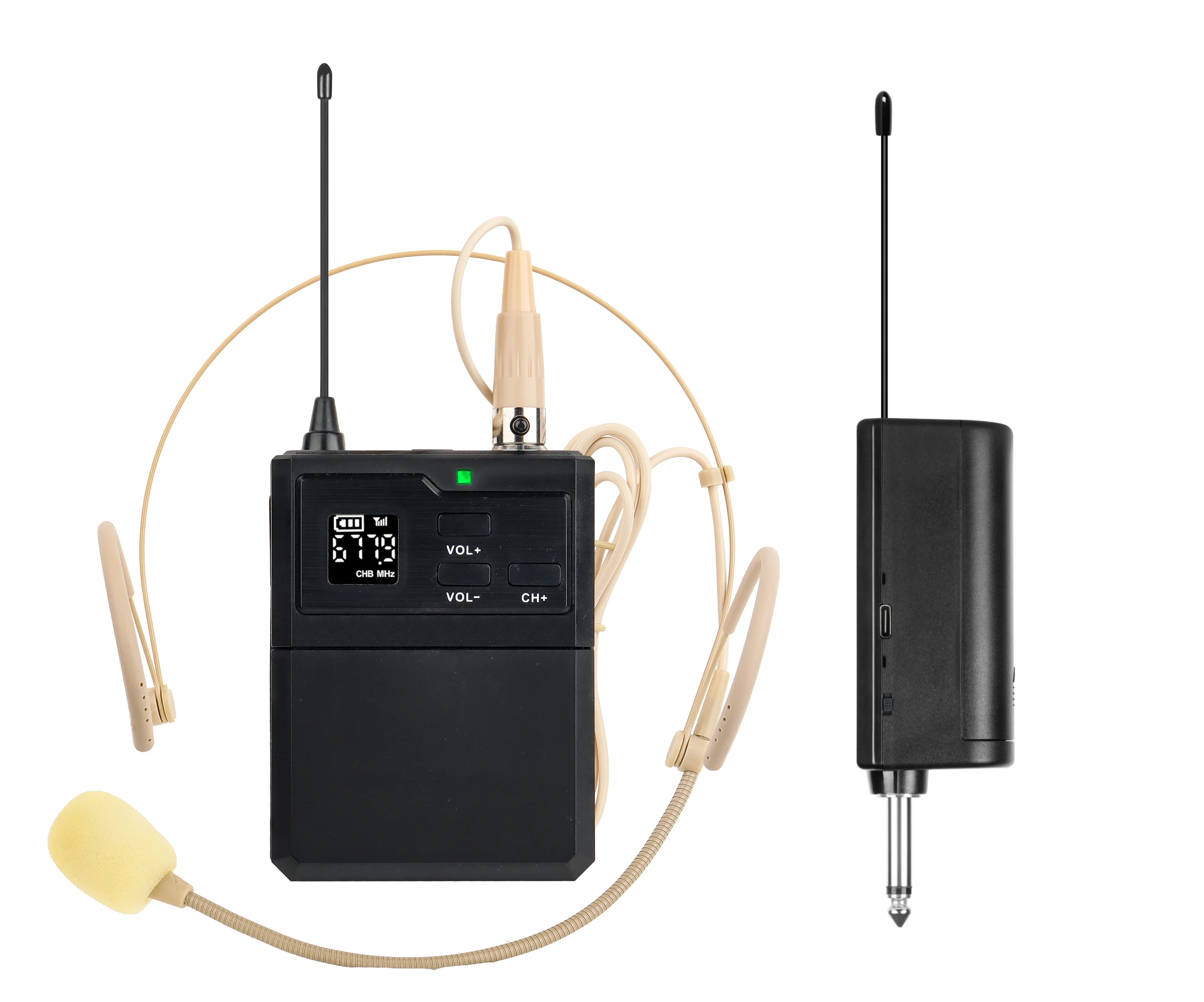 UHF Wireless Lavalier Headset Body Pack Microphone Universal Microphone ...