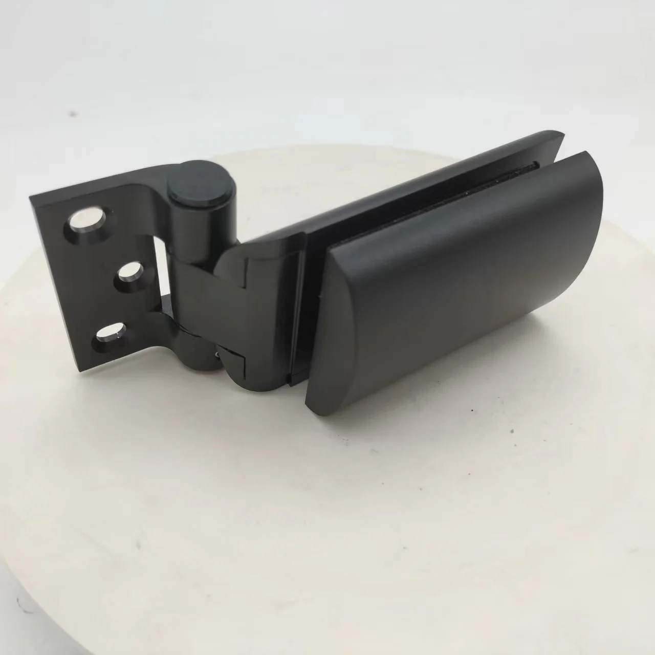 Customized Door Pivot Hinge Black Satin Aluminum Frameless Swing Glass ...
