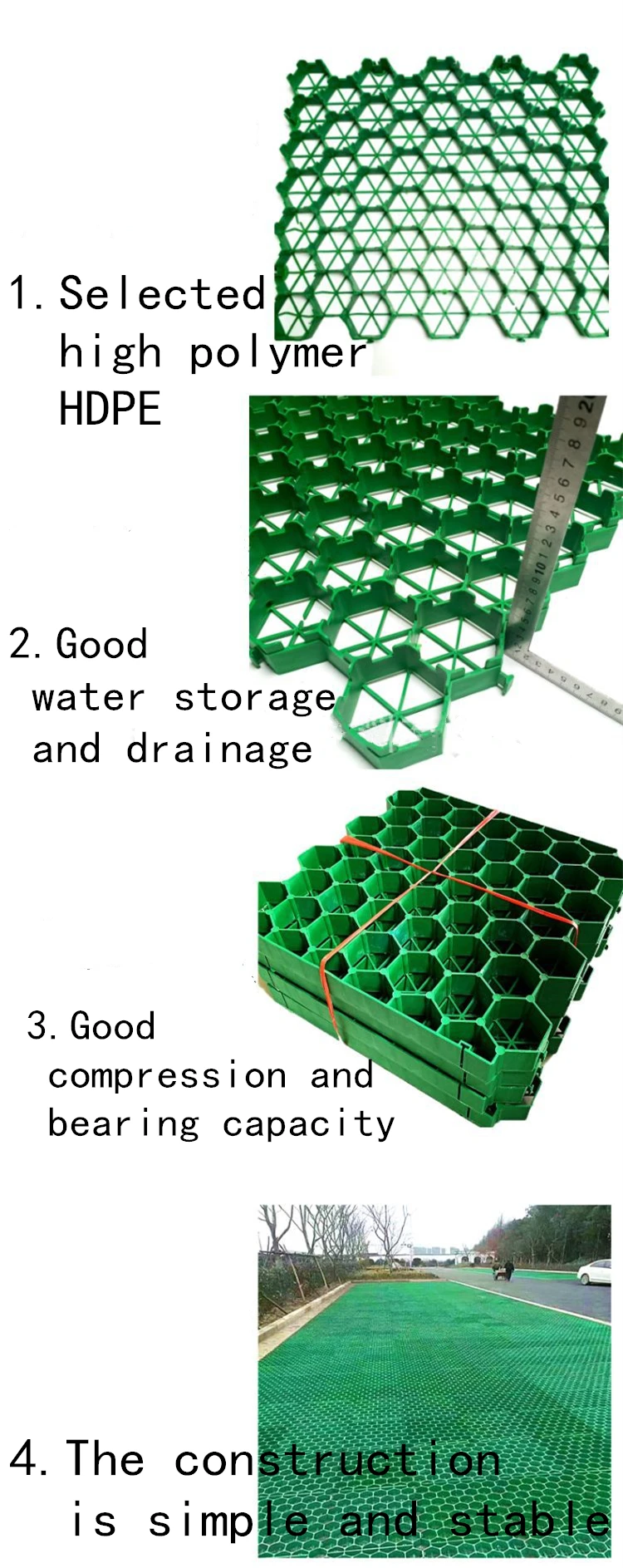 HDPE Grass Lawn Grid Paving for Driveways & Gardens - OEM | Wholesale