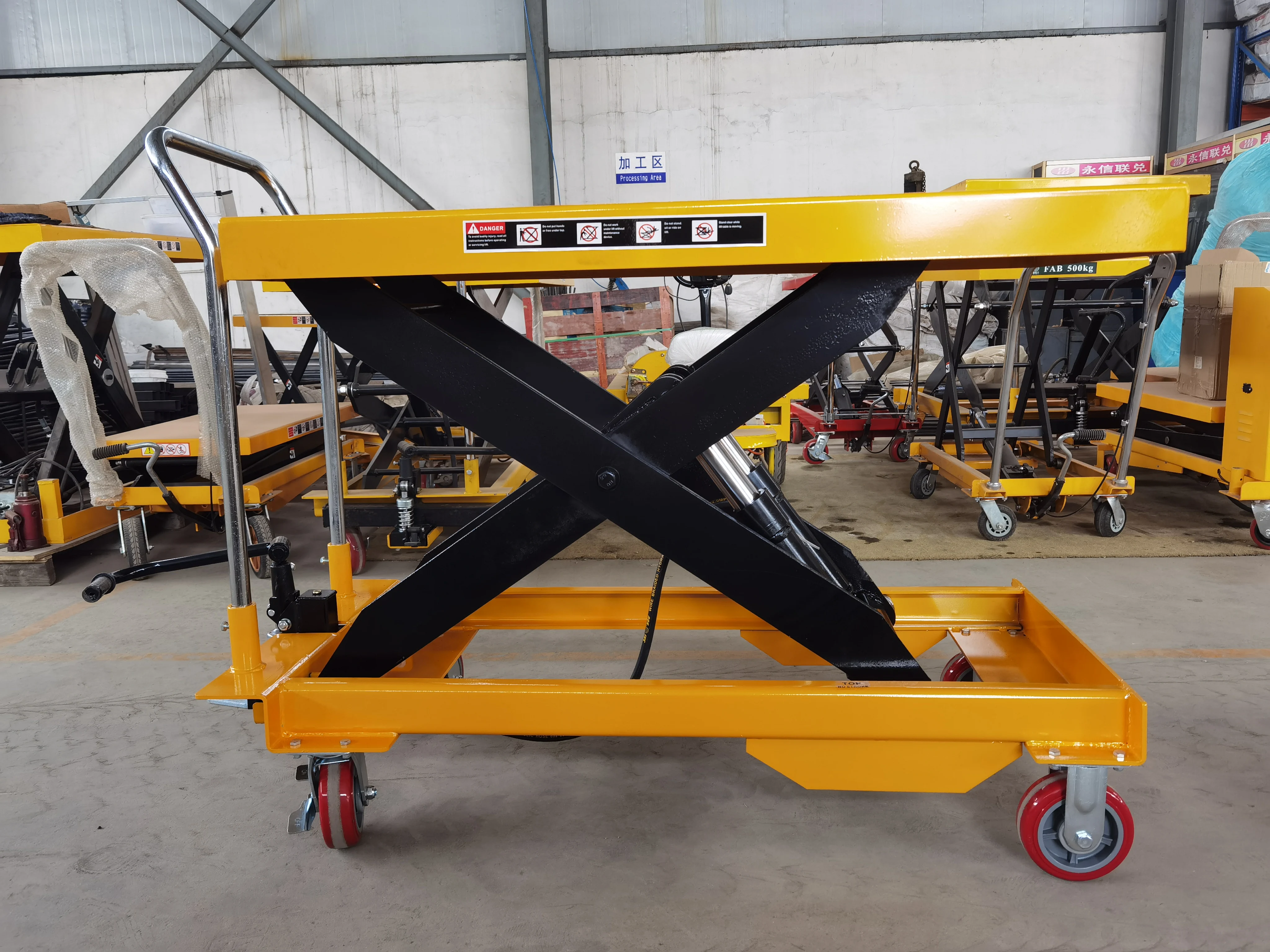 Hydraulic Manual Trolley - High Strength Steel Scissor Lift Platform