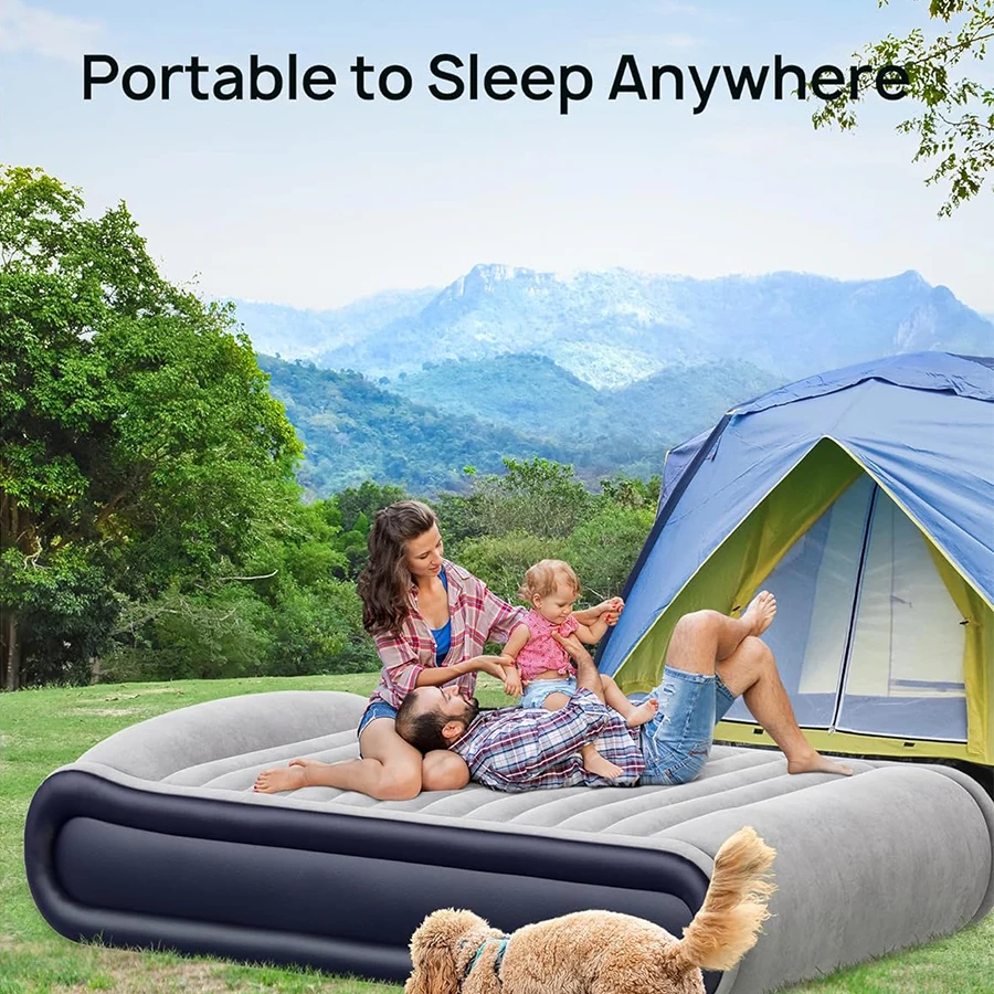 Modern Design Inflatable Mattress With Built-in Pump For Home & Outdoor ...