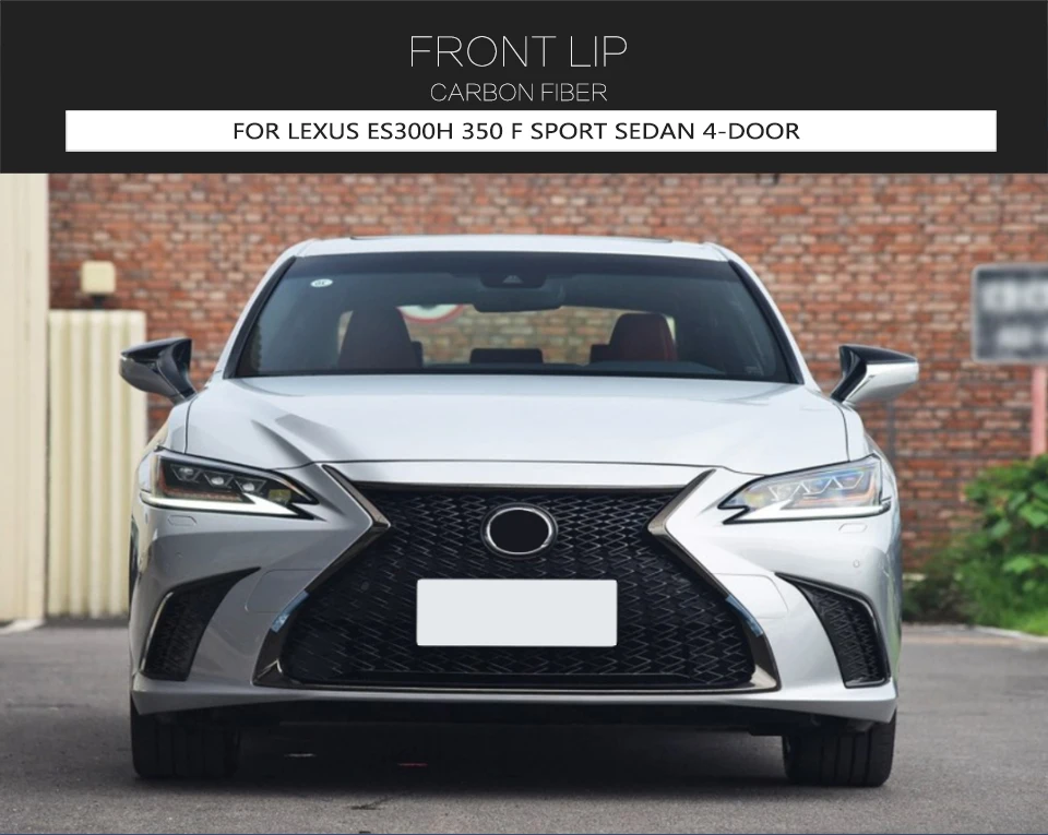 Lexus ES350 F Sport Carbon Fiber Front Lip Spoiler 2018-2019