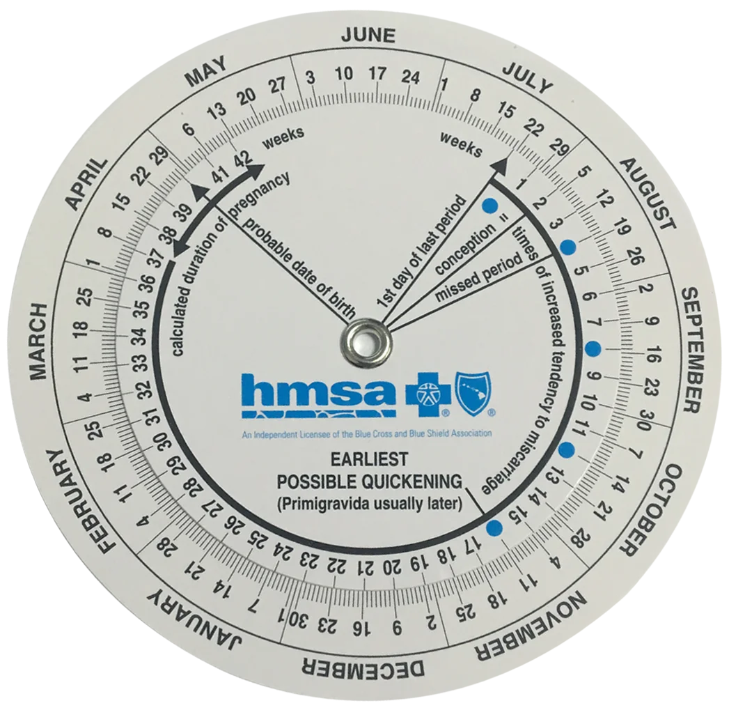 Wholesale BMI Medical Pregnancy Calculator Wheel for OB/GYN