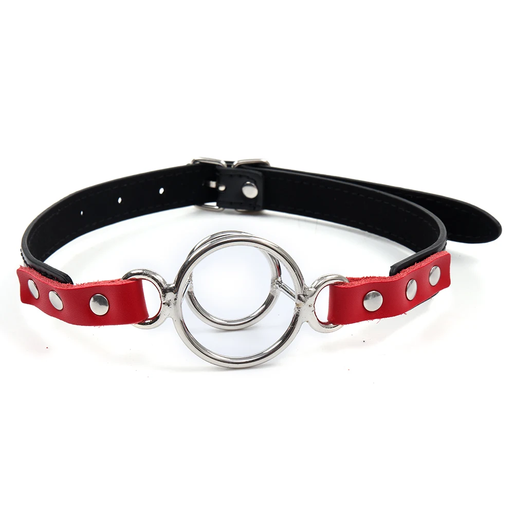 Zwei O-ringe Metall Erotik Open Mouth Gag Ball Bdsm Bondage Fesseln Harness Slave Ring Oral Gags ...